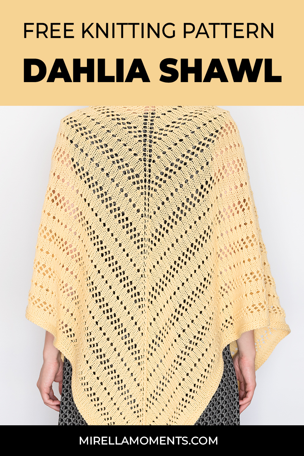 Dahlia Shawl knitting pattern - Mirella Moments