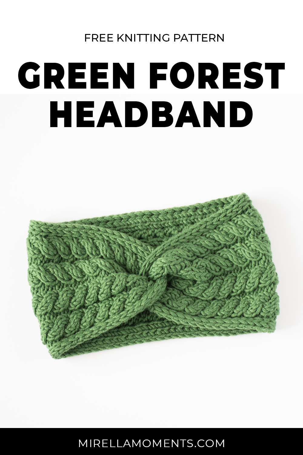 Green Forest Headband knitting pattern - Mirella Moments