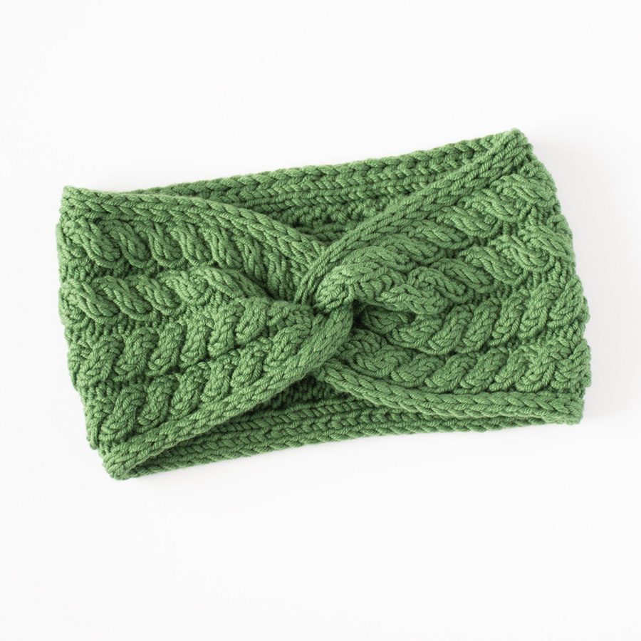 Green Forest Headband knitting pattern - Mirella Moments
